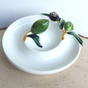 Vintage | Dining | Vintage Italian Ceramic Olives Serving Dish White ...